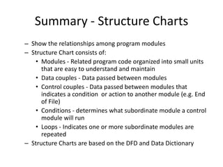 DFD, Decision Table, Decision Chart, Structure Charts | PPTX