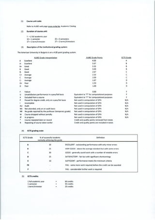 Reidy James ECTS transcript | PDF
