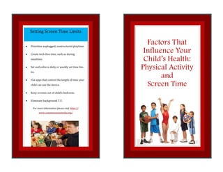 Physical Activity and Screen Time Booklet | PDF