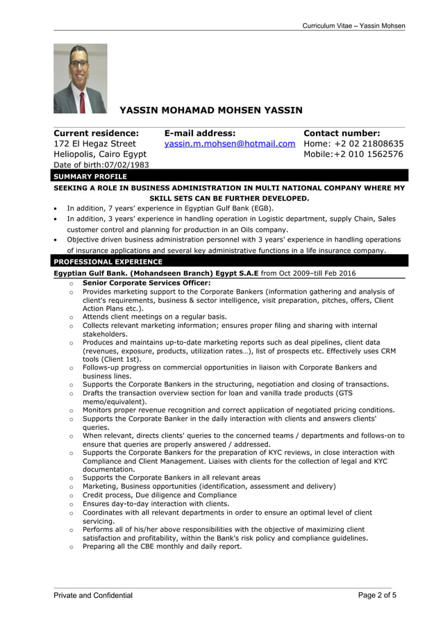 Yassin Master CV - Copy | PDF