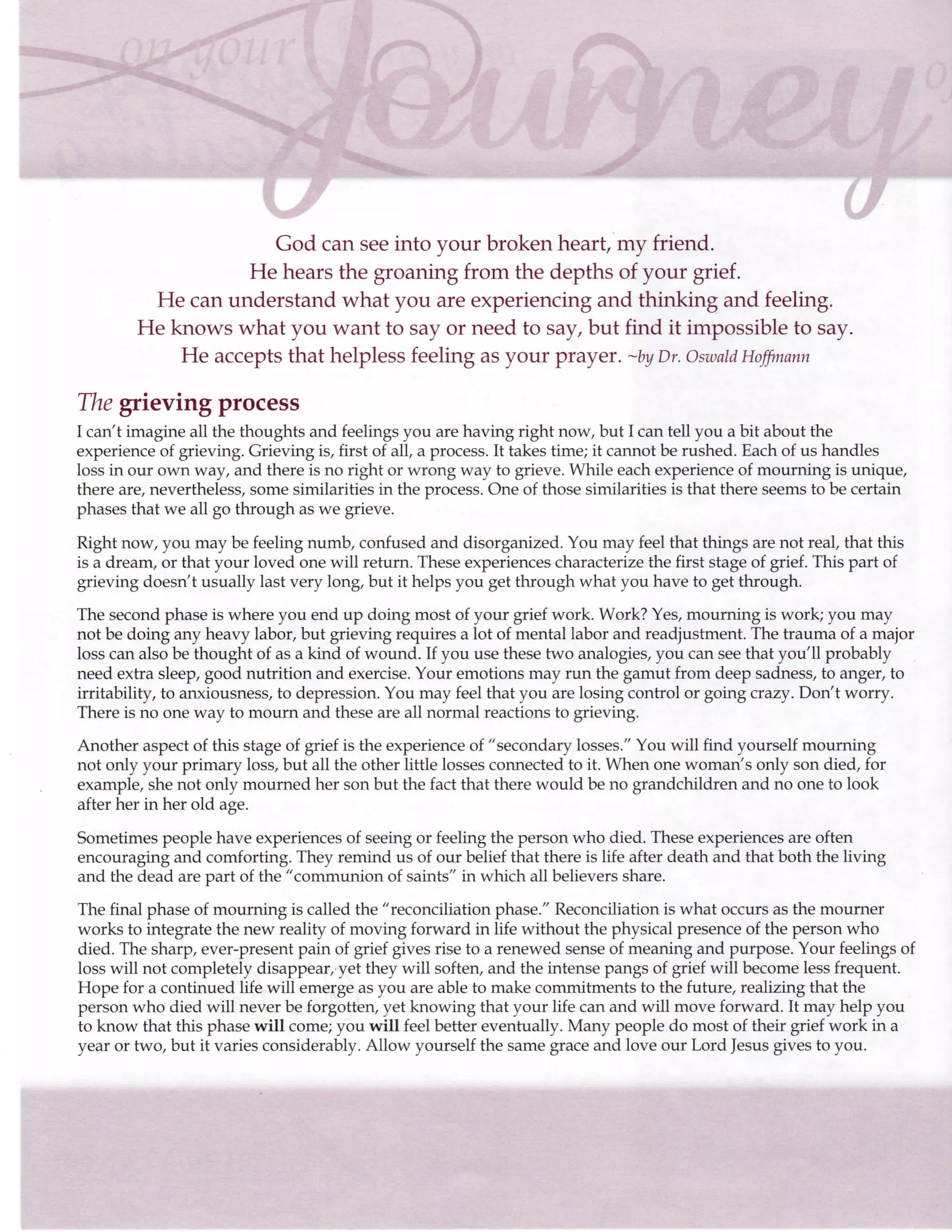 Grief Newsletter | PDF