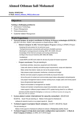 ahmed othman CV | DOC