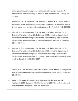 Pam Utterback CV 2016 | DOC | Birds | Pets