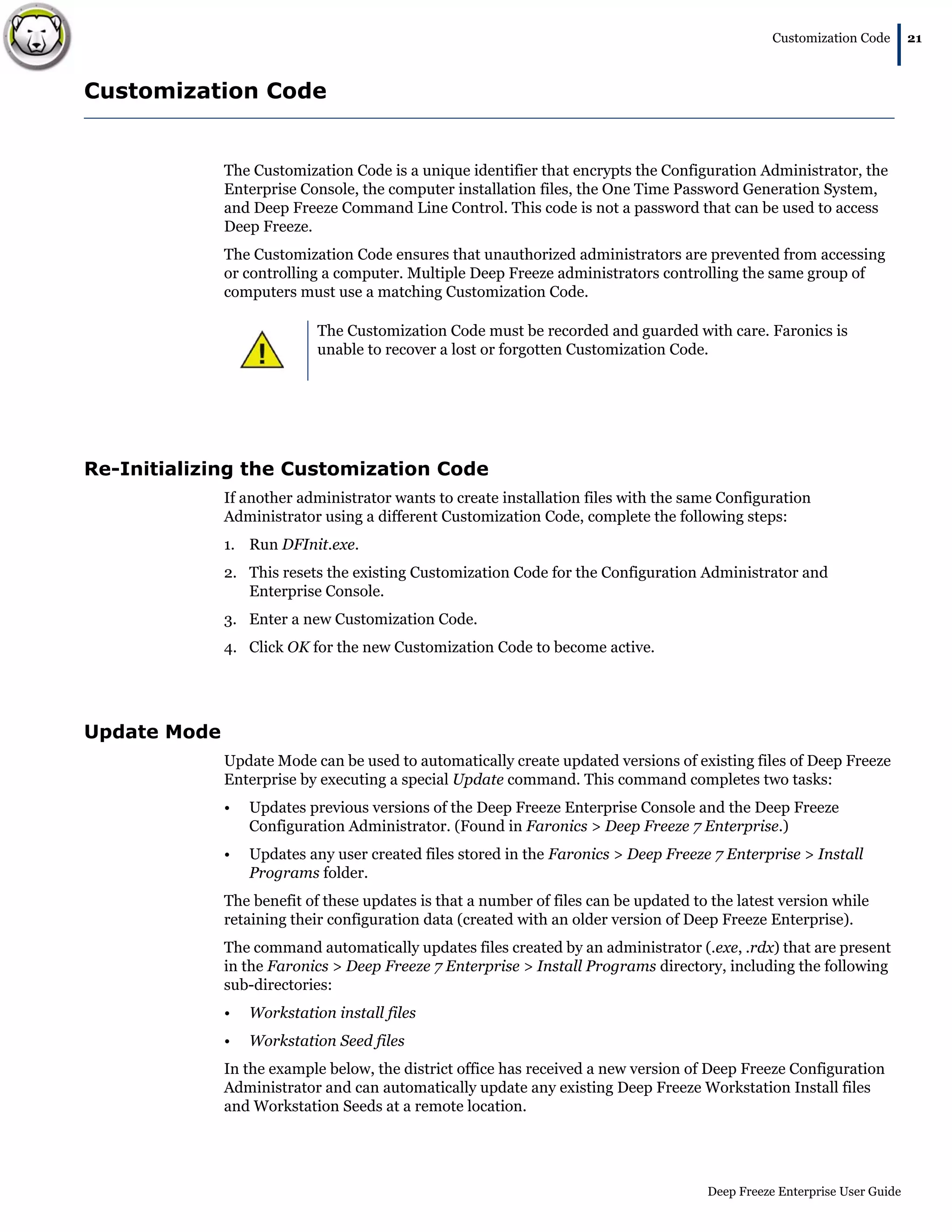 Faronics Deep Freeze Enterprise User Guide | PDF | Operating Systems | Computer Software and ...
