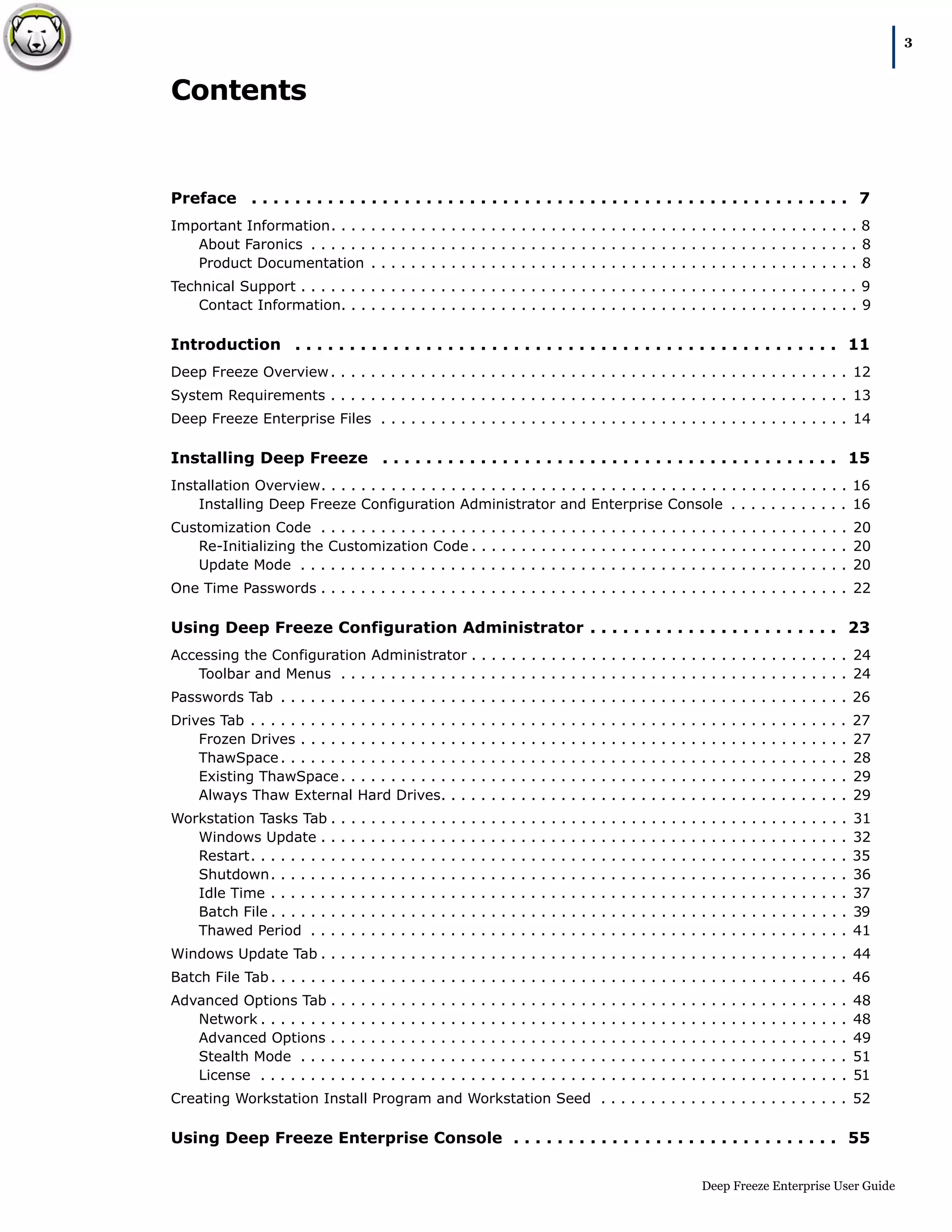 Faronics Deep Freeze Enterprise User Guide | PDF | Operating Systems | Computer Software and ...
