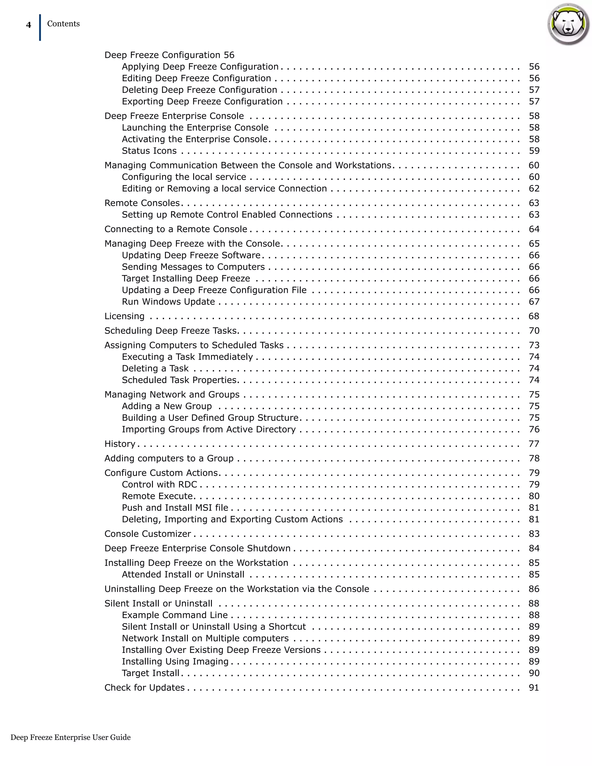 Faronics Deep Freeze Enterprise User Guide | PDF