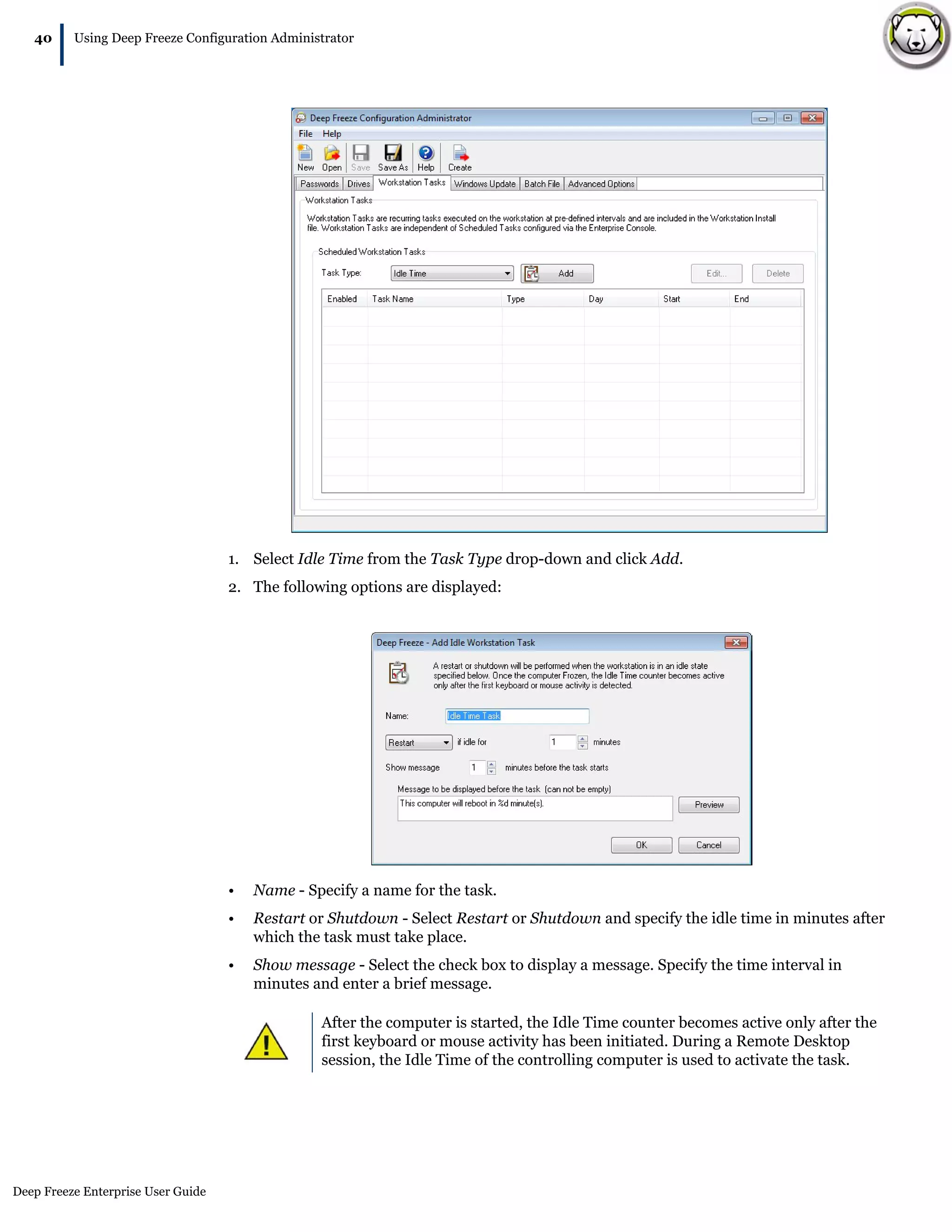 Faronics Deep Freeze Enterprise User Guide | PDF