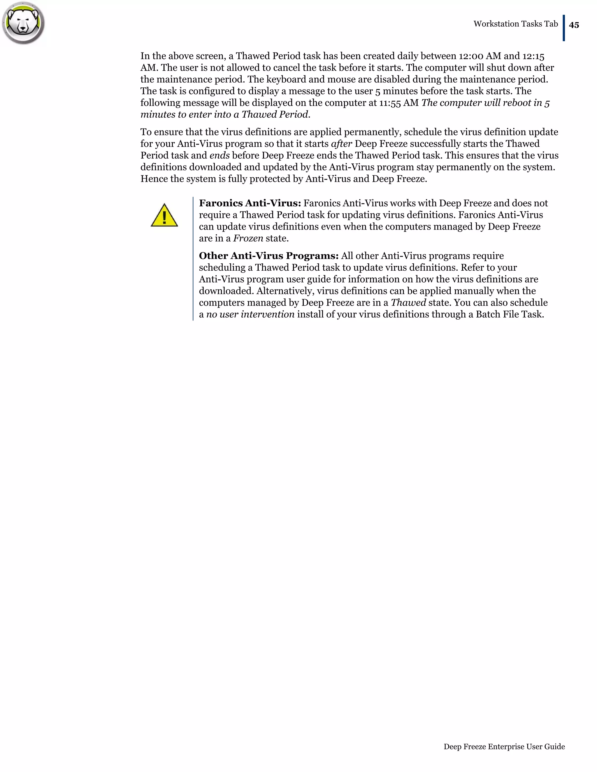 Faronics Deep Freeze Enterprise User Guide | PDF | Operating Systems | Computer Software and ...