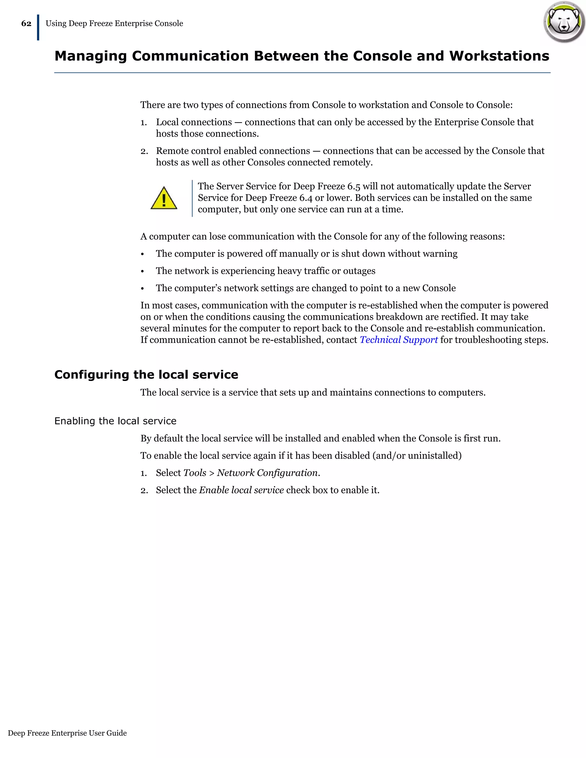 Faronics Deep Freeze Enterprise User Guide | PDF