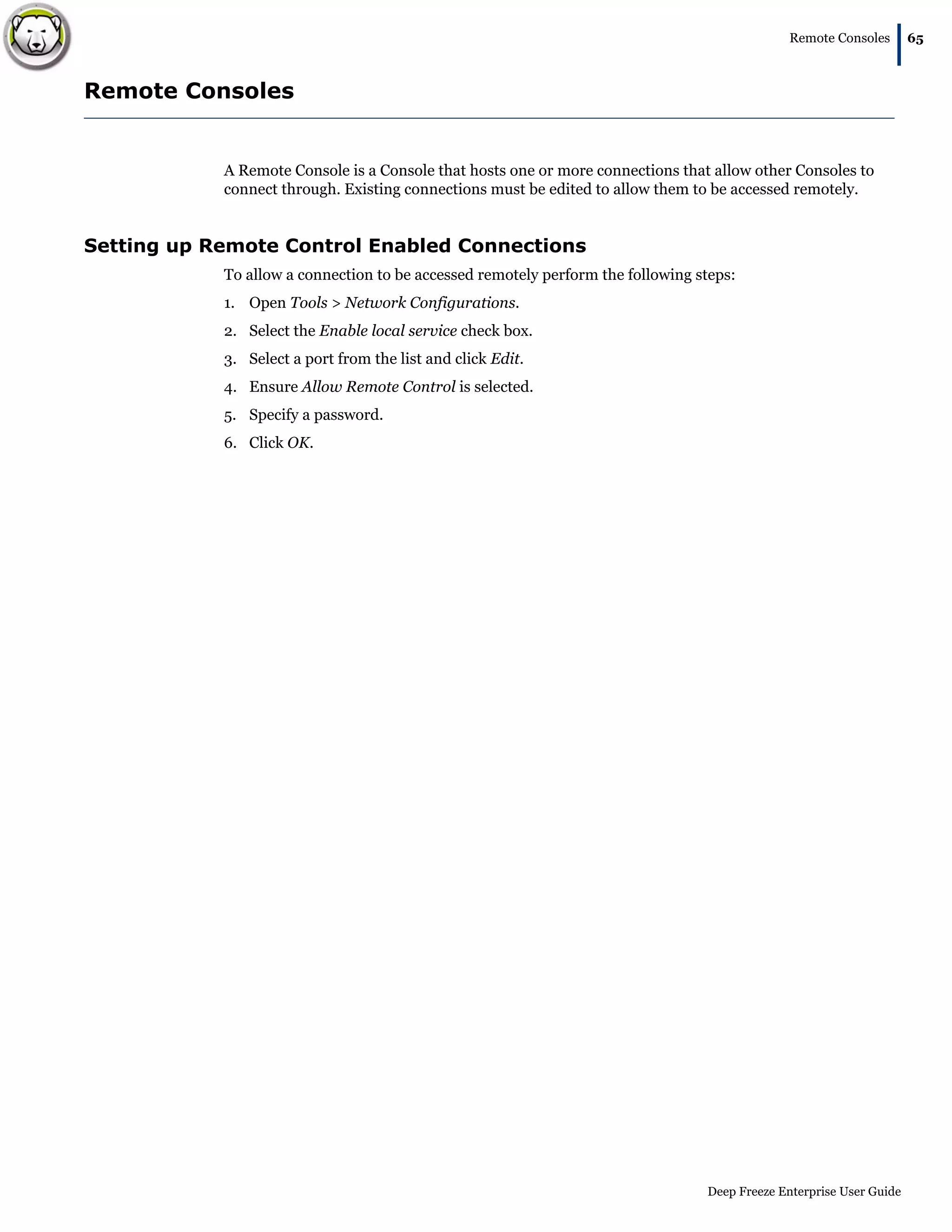 Faronics Deep Freeze Enterprise User Guide | PDF