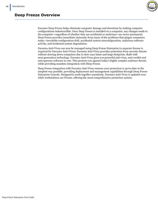 Faronics Deep Freeze Enterprise User Guide | PDF