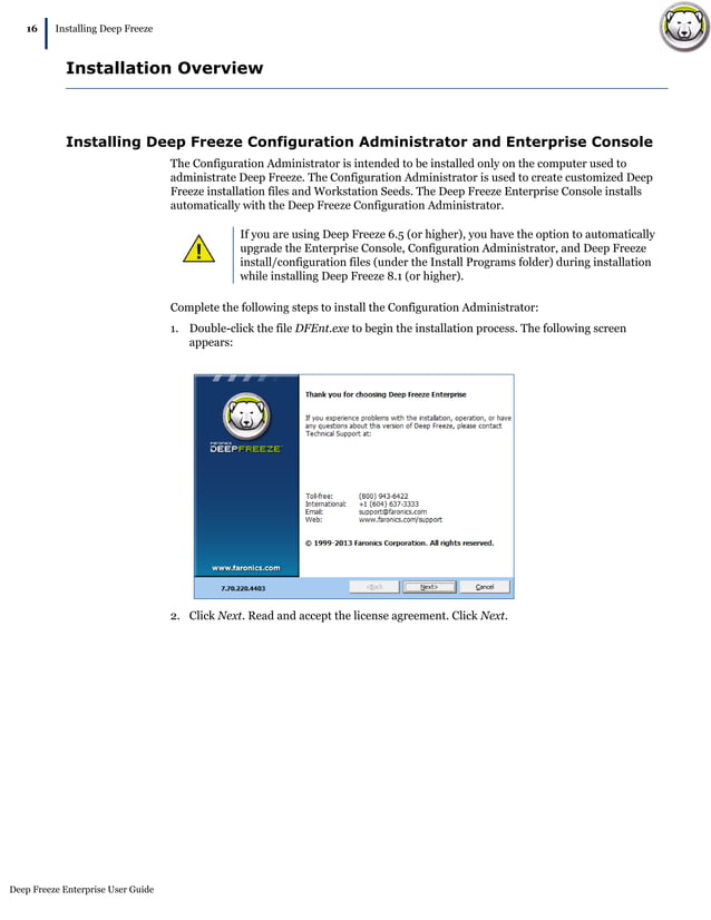 Faronics Deep Freeze Enterprise User Guide | PDF | Operating Systems | Computer Software and ...