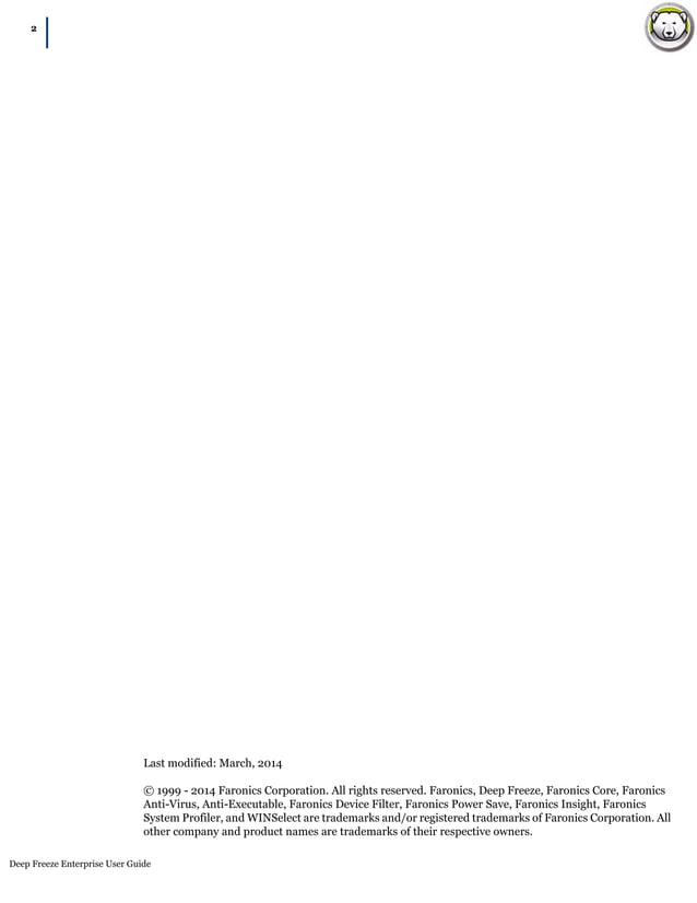 Faronics Deep Freeze Enterprise User Guide | PDF | Operating Systems ...