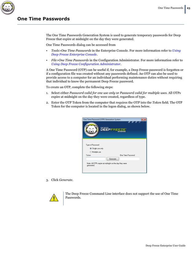 Faronics Deep Freeze Enterprise User Guide | PDF | Operating Systems | Computer Software and ...