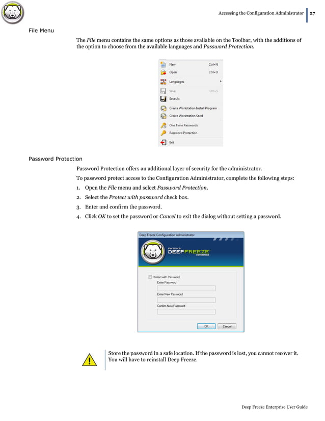 Faronics Deep Freeze Enterprise User Guide | PDF | Operating Systems | Computer Software and ...