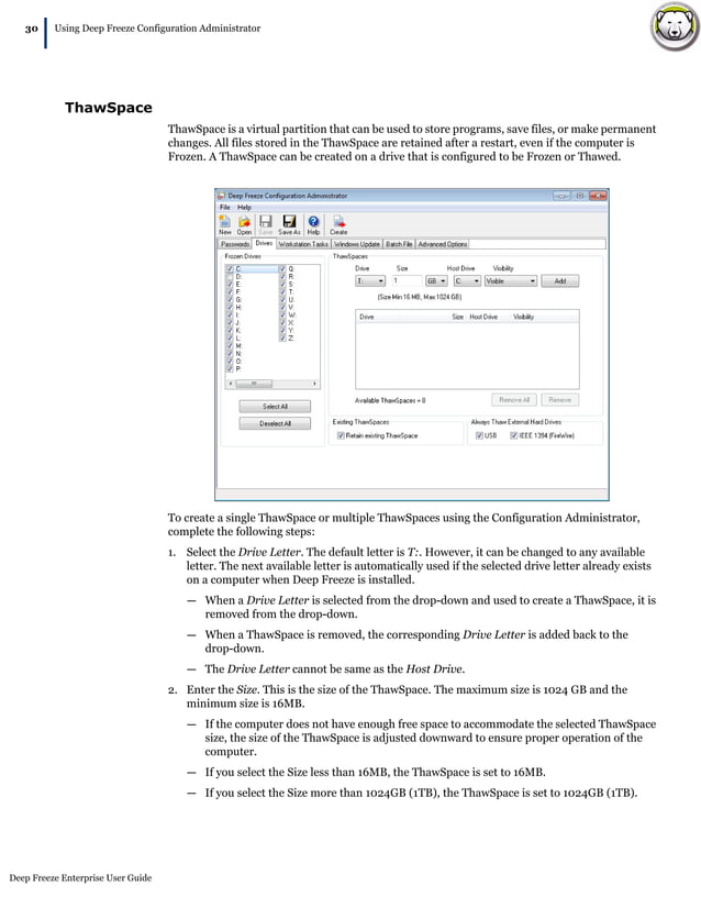 Faronics Deep Freeze Enterprise User Guide | PDF | Operating Systems | Computer Software and ...
