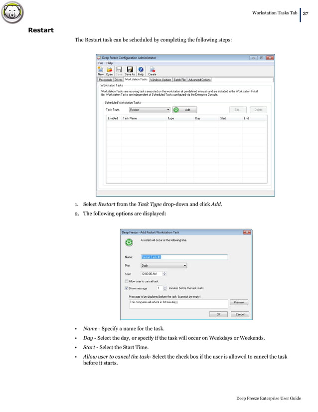Faronics Deep Freeze Enterprise User Guide | PDF | Operating Systems ...