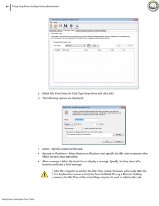 Faronics Deep Freeze Enterprise User Guide | PDF