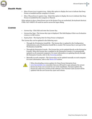 Faronics Deep Freeze Enterprise User Guide | PDF