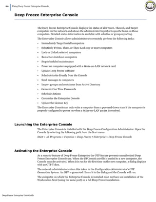 Faronics Deep Freeze Enterprise User Guide | PDF