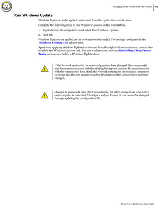 Faronics Deep Freeze Enterprise User Guide | PDF