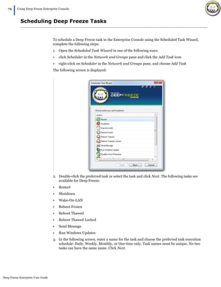 Faronics Deep Freeze Enterprise User Guide | PDF