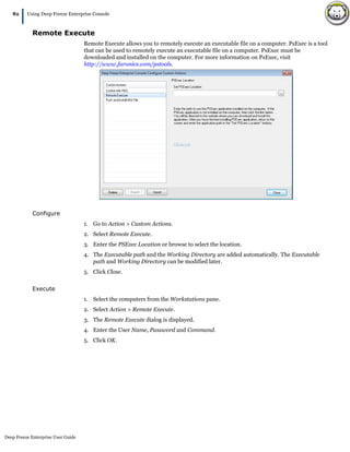 Faronics Deep Freeze Enterprise User Guide | PDF