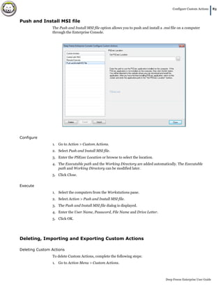 Faronics Deep Freeze Enterprise User Guide | PDF