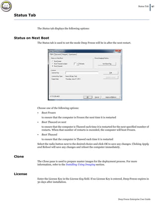 Faronics Deep Freeze Enterprise User Guide | PDF