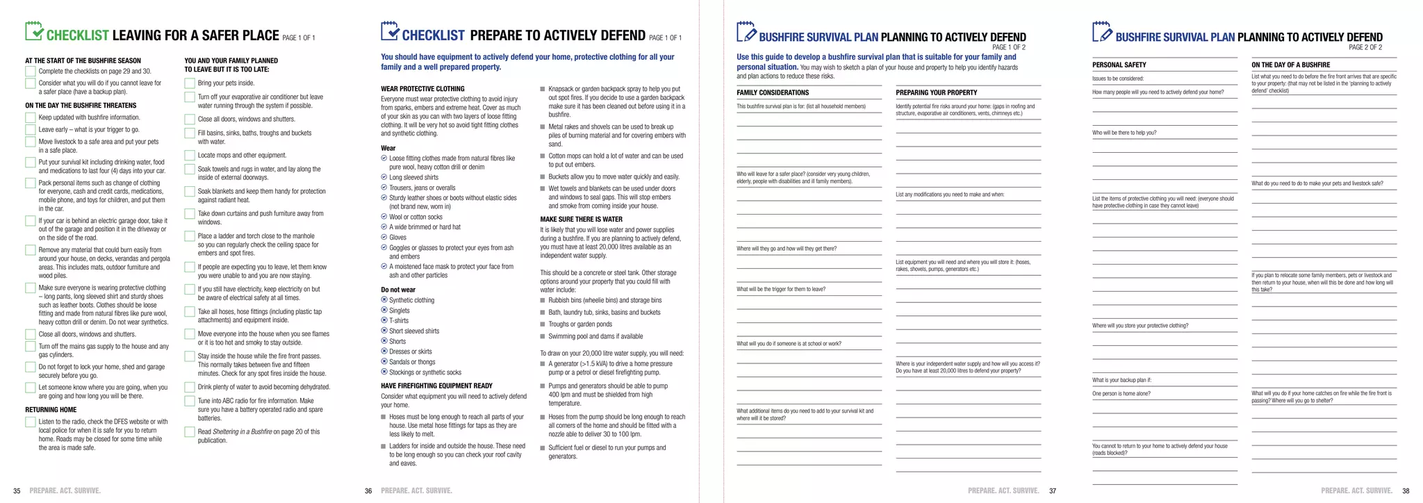Dfes bushfire prepare act-survive_booklet | PDF