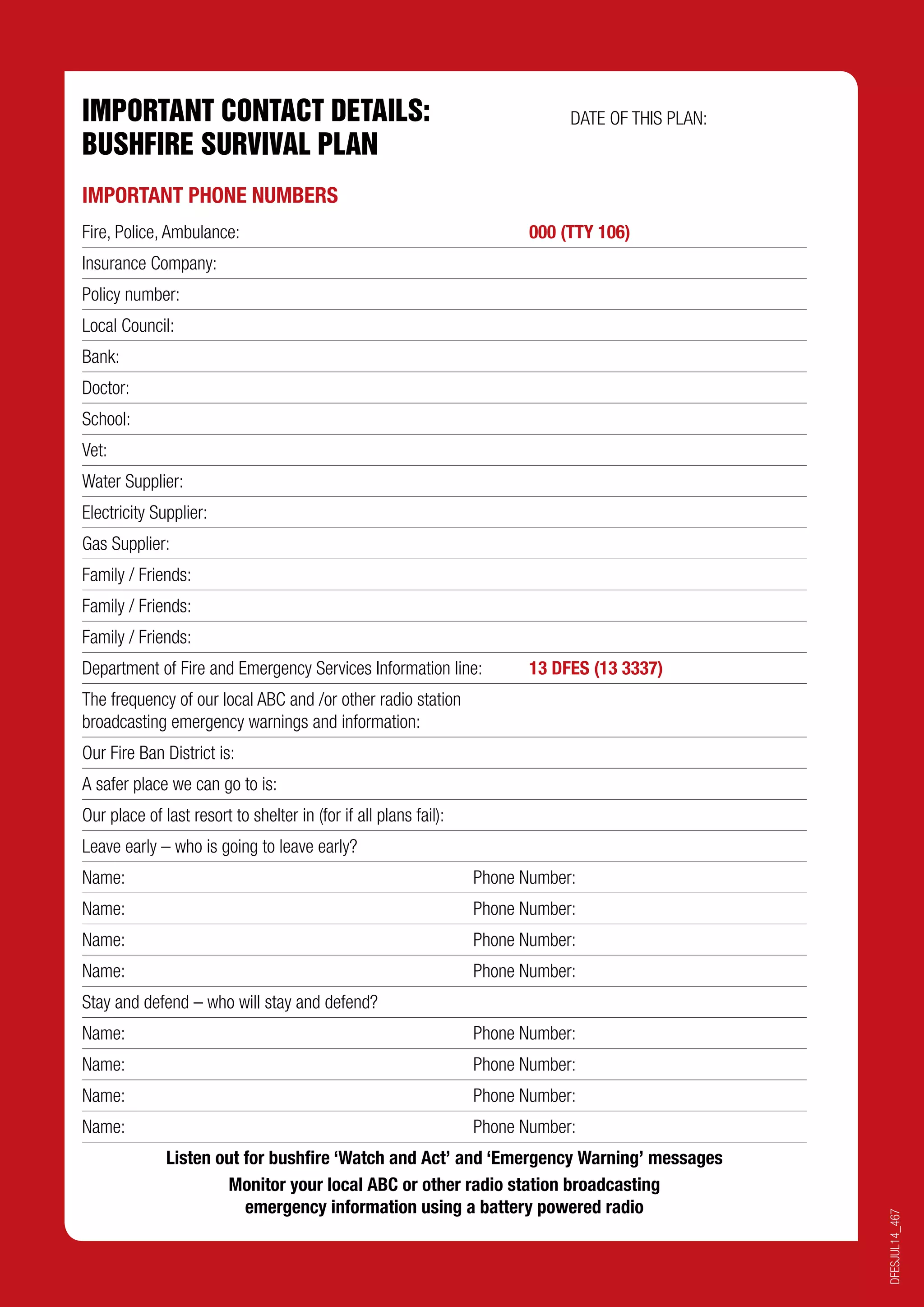 Dfes bushfire prepare act-survive_booklet | PDF