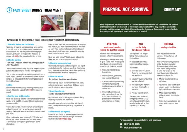 Dfes bushfire prepare act-survive_booklet | PDF