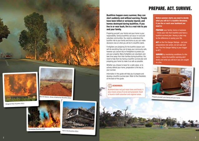 Dfes bushfire prepare act-survive_booklet | PDF