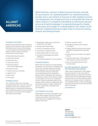 Alliant Americas - Overview (2-Pager) | PDF | Insurance | Personal Finance
