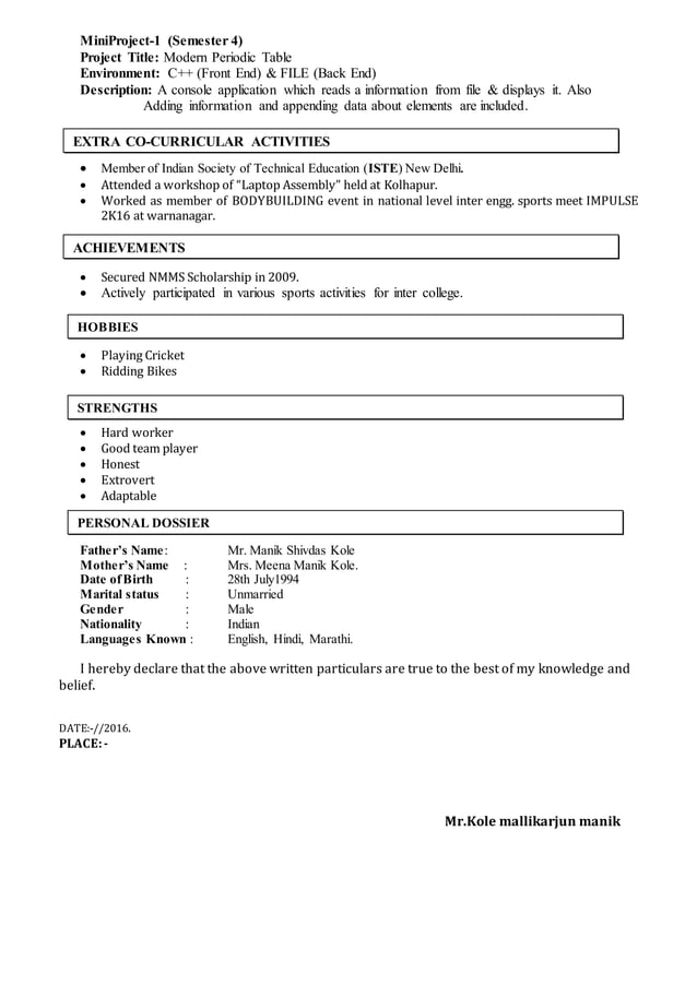 mkresume - Copy - original | DOCX | Computing | Technology & Computing