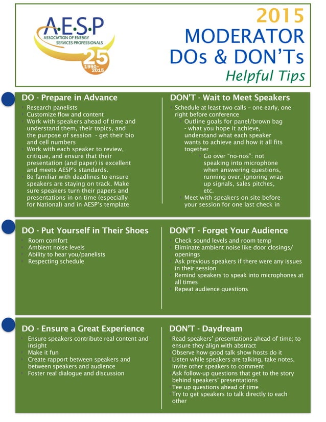 Moderator Helpful Tips | PDF | Fan Conventions | Events