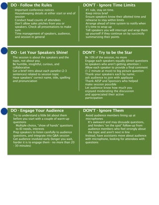 Moderator Helpful Tips | PDF | Fan Conventions | Events