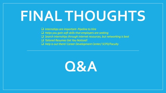 MIS Internship Presentation | PPT