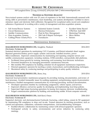 R Crossman Resume | PDF