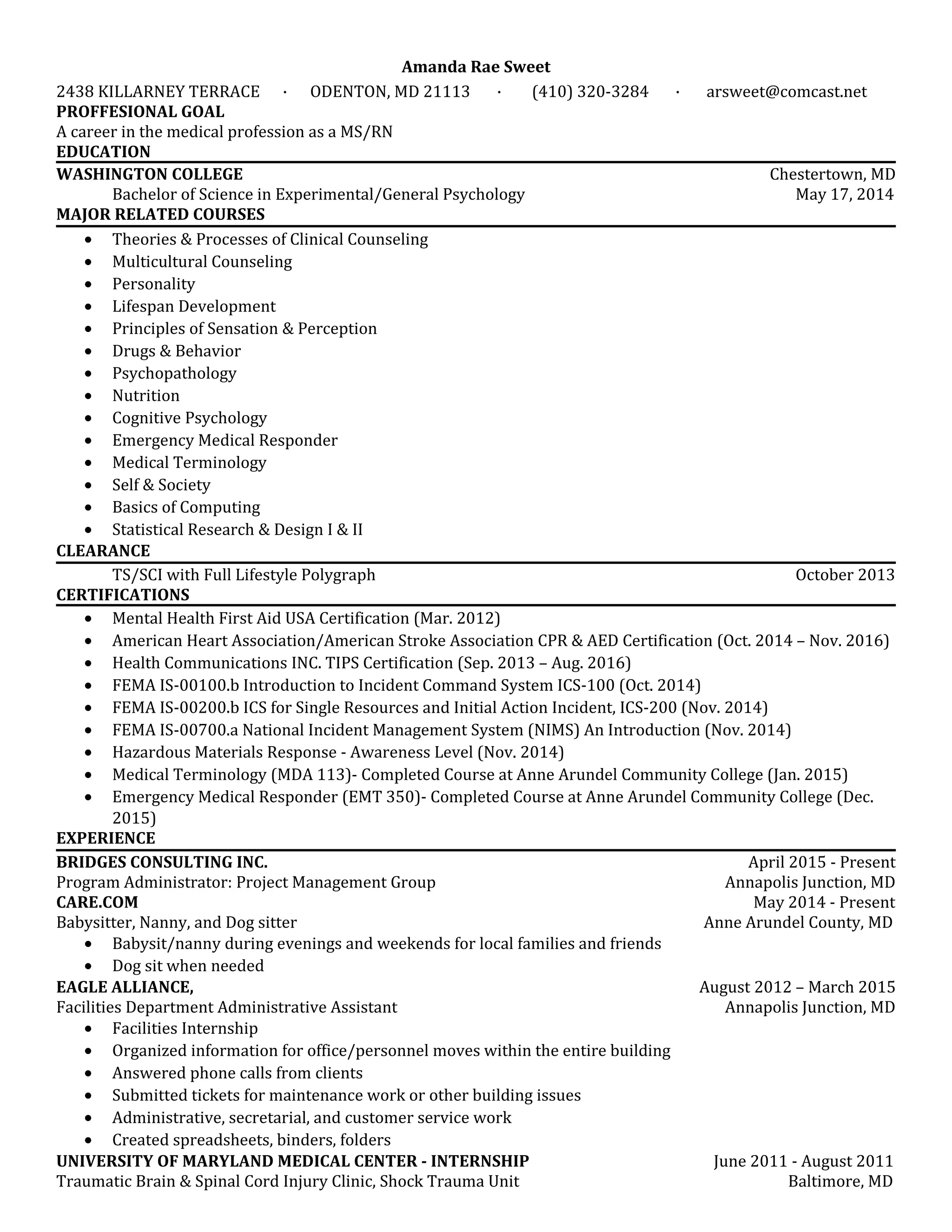 Resume_Amanda Sweet | DOC