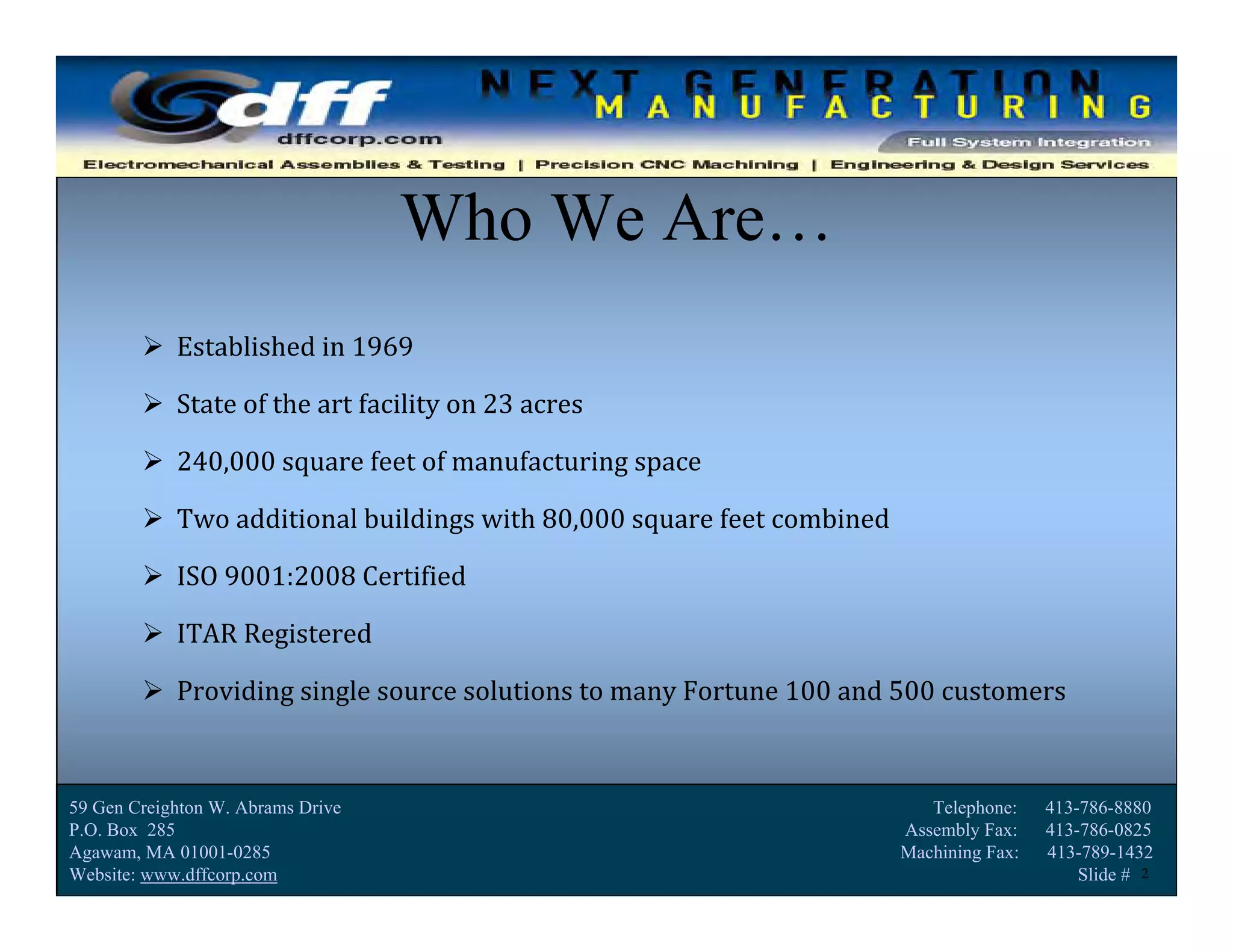 DFF Corporation Systems Integrators | PDF