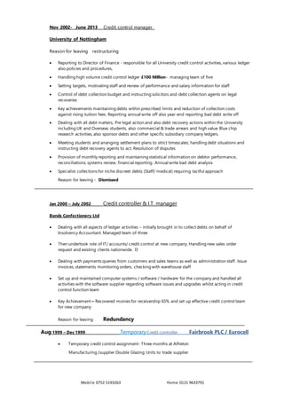 David Harvey C V | DOCX