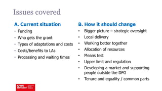 Disabled Facilities Grant and Other Adaptations: External Review 2018 | PPT