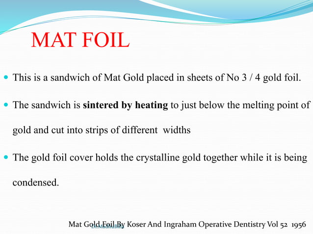 Direct Filling Gold | PPTX