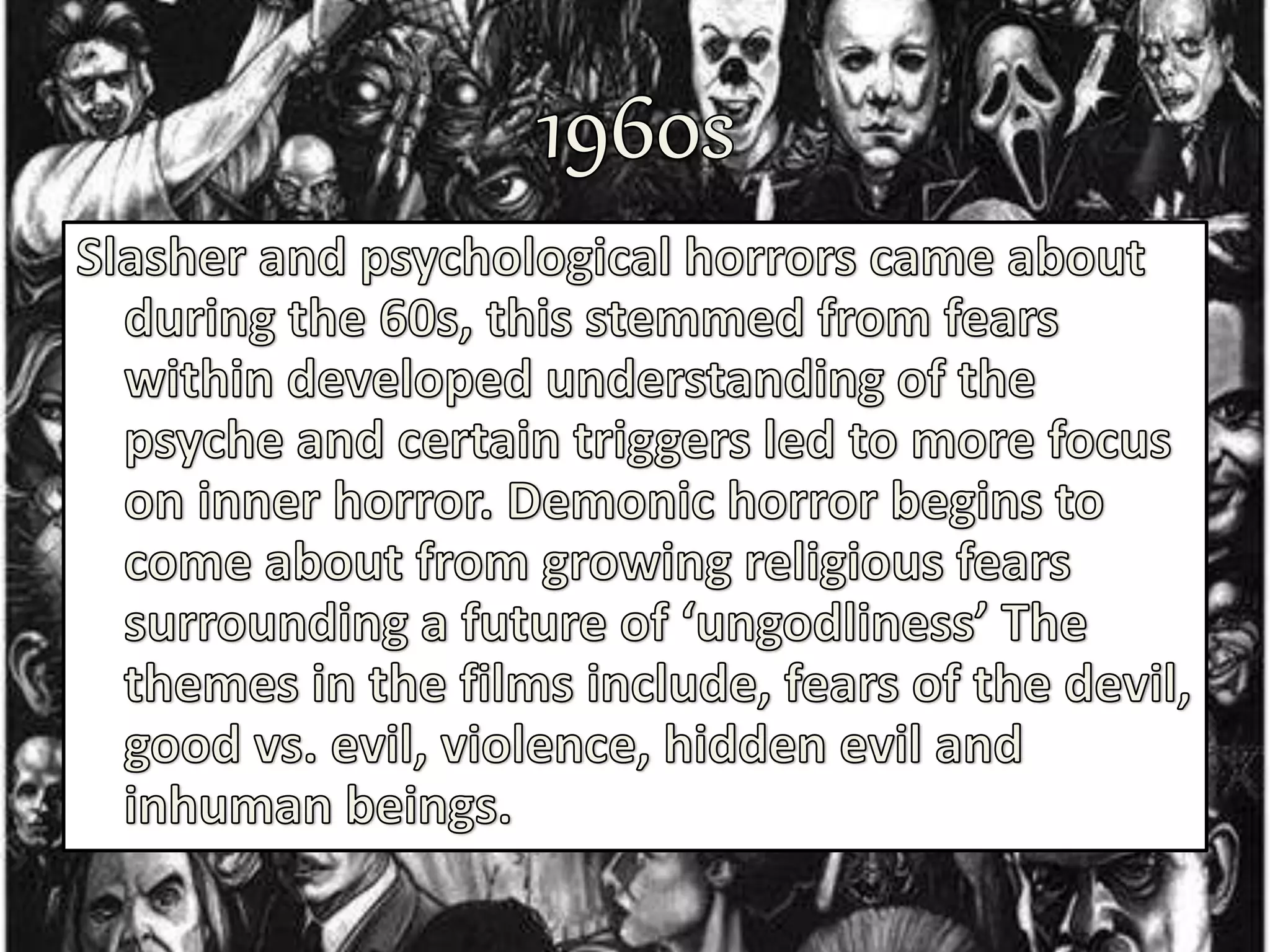 Timeline of Horror movies | PPT