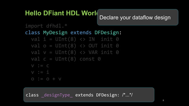 DFiant HDL CIRCT Presentation | PPT