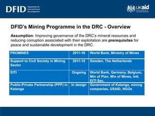 DfID, extractives and development, focus on africa | PDF