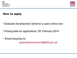 DFID Graduate Development Scheme | PPT