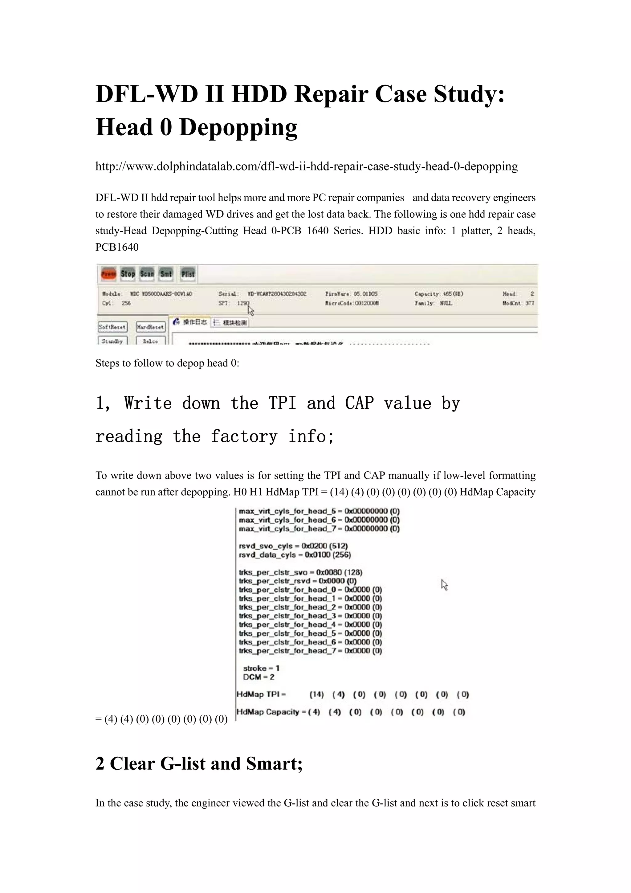 Dfl wd ii hdd repair case study head 0 depopping | PDF | Data Storage and Warehousing | Computing