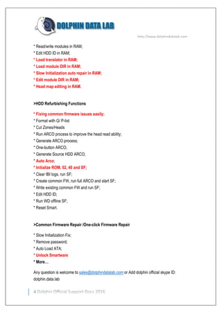 DFL wd hdd firmware repair tool datasheet 2019 | PDF